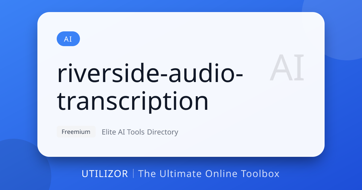 Riverside | Free AI Audio & Video Transcription for Creators